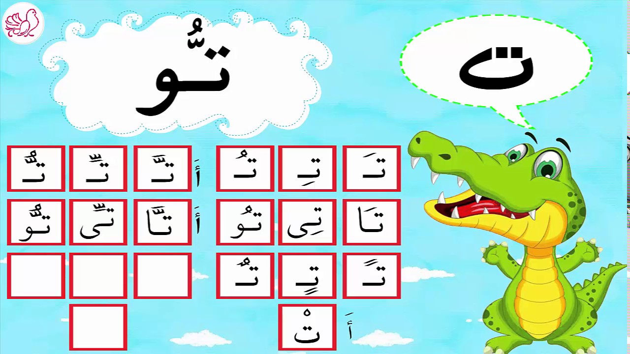 صوت حرف ت مع العشرين حركة الحروف العربية حروفي